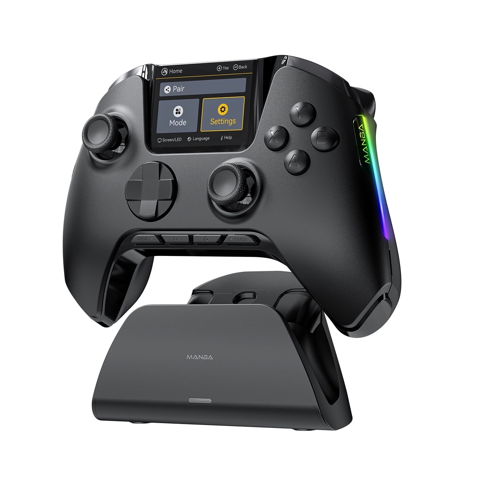 FIEHDUW Wireless Gaming Controller for PC/Switch/Android/iOS, RGB ...