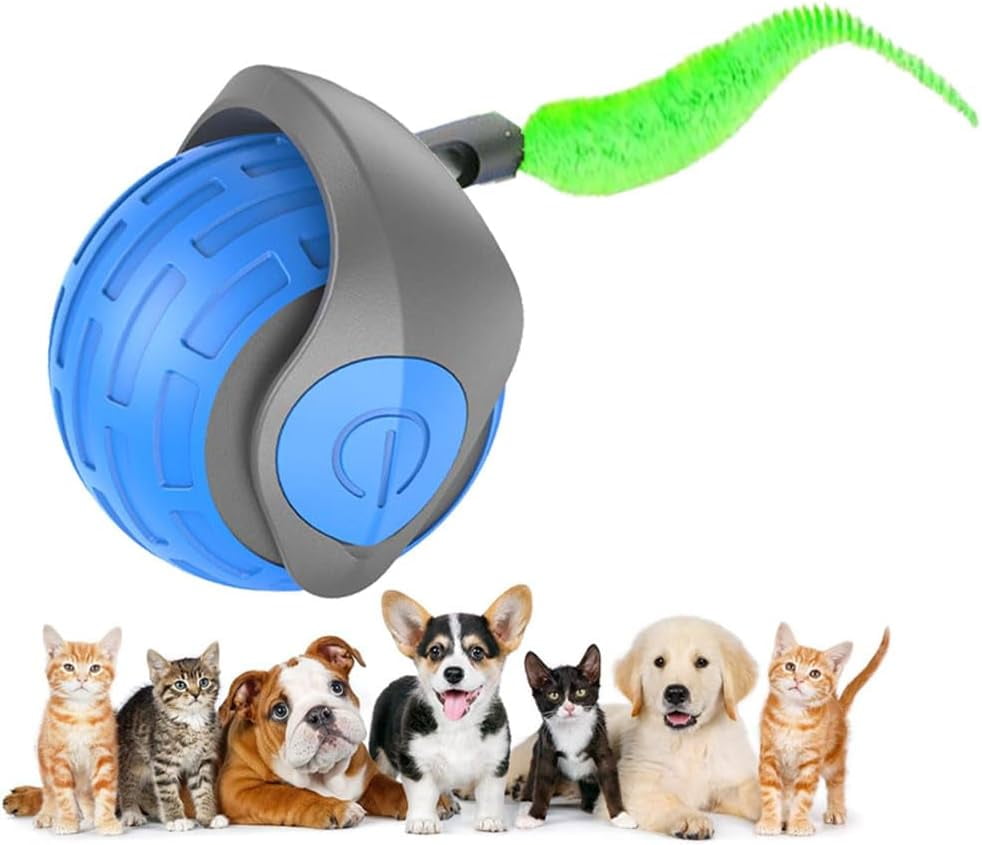 Interactive Self - Rolling Ball Toy: 360° Electric Plaything for Cats ...