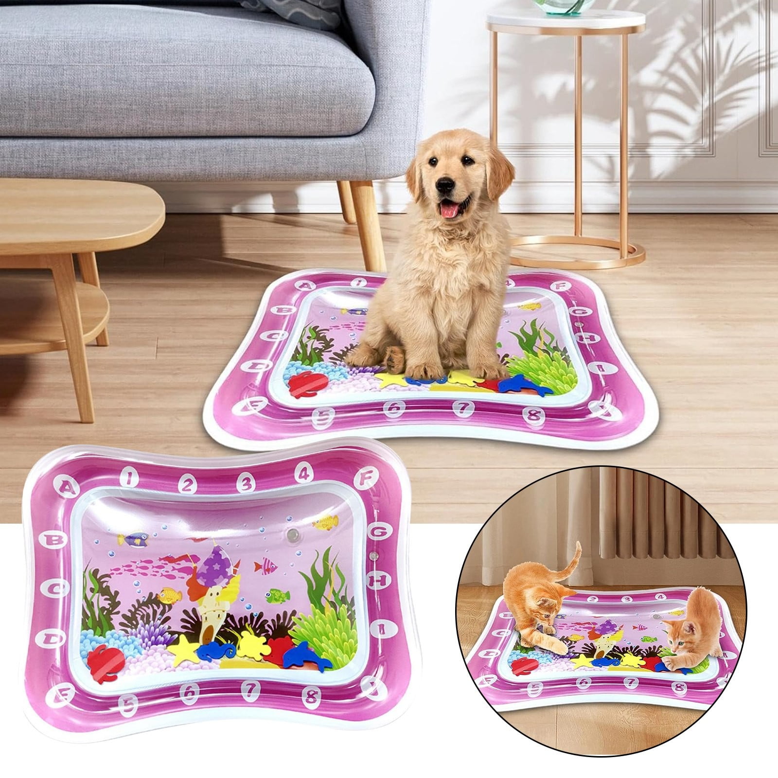 Interactive Sensory Water Pad for Cats - Refillable Thickened Play Pad ...