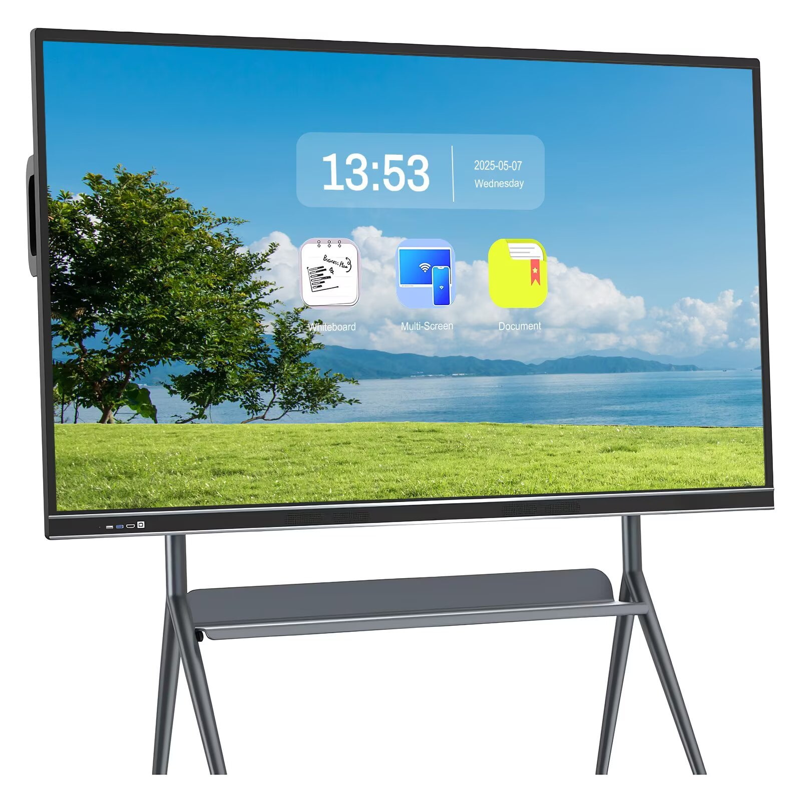 OmninexHub Interactive Smart Board 75", 4K Touch Screen Digital Electronic Calendar All-In-One ...