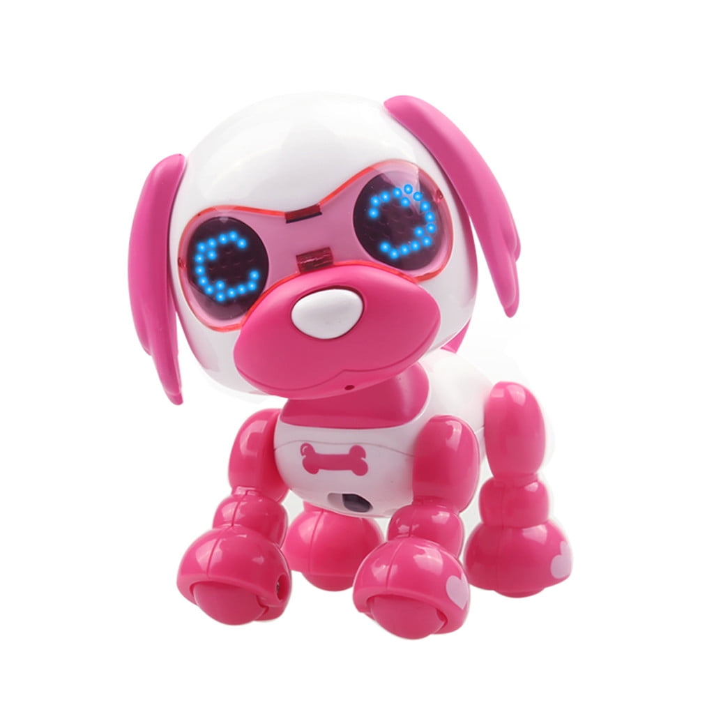 Interactive Smart Puppy Robotic Dog LED Eyes Sound Recording Sing Sleep ...