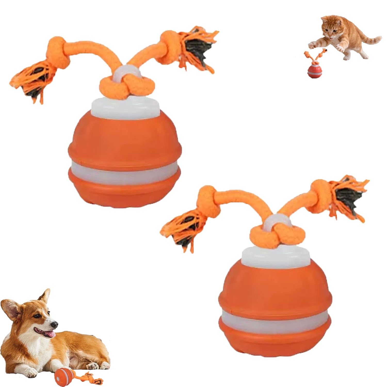 Interactive Smart Rolling Pet Ball, Electric Automatic Moving Rolling ...