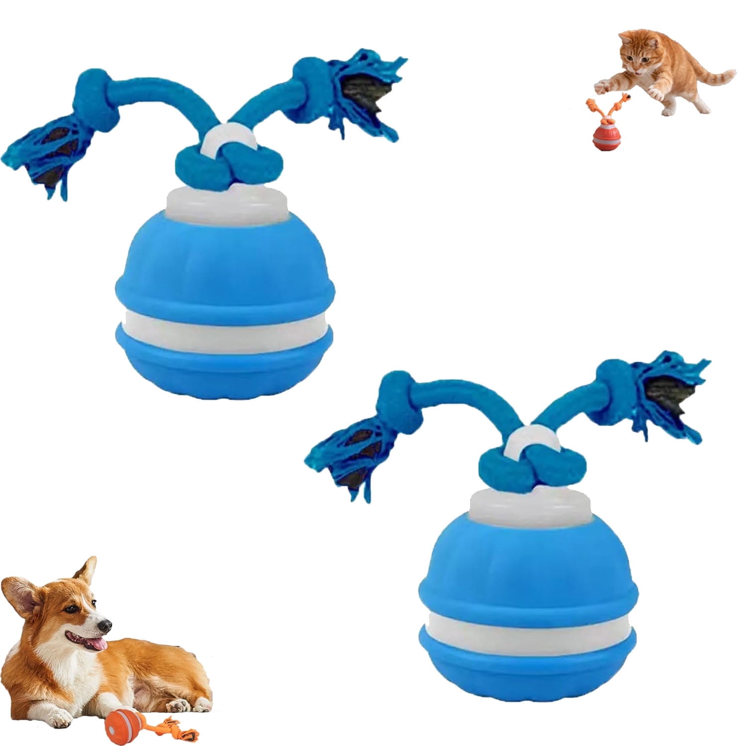 Interactive Smart Rolling Pet Ball, Electric Automatic Moving Rolling ...