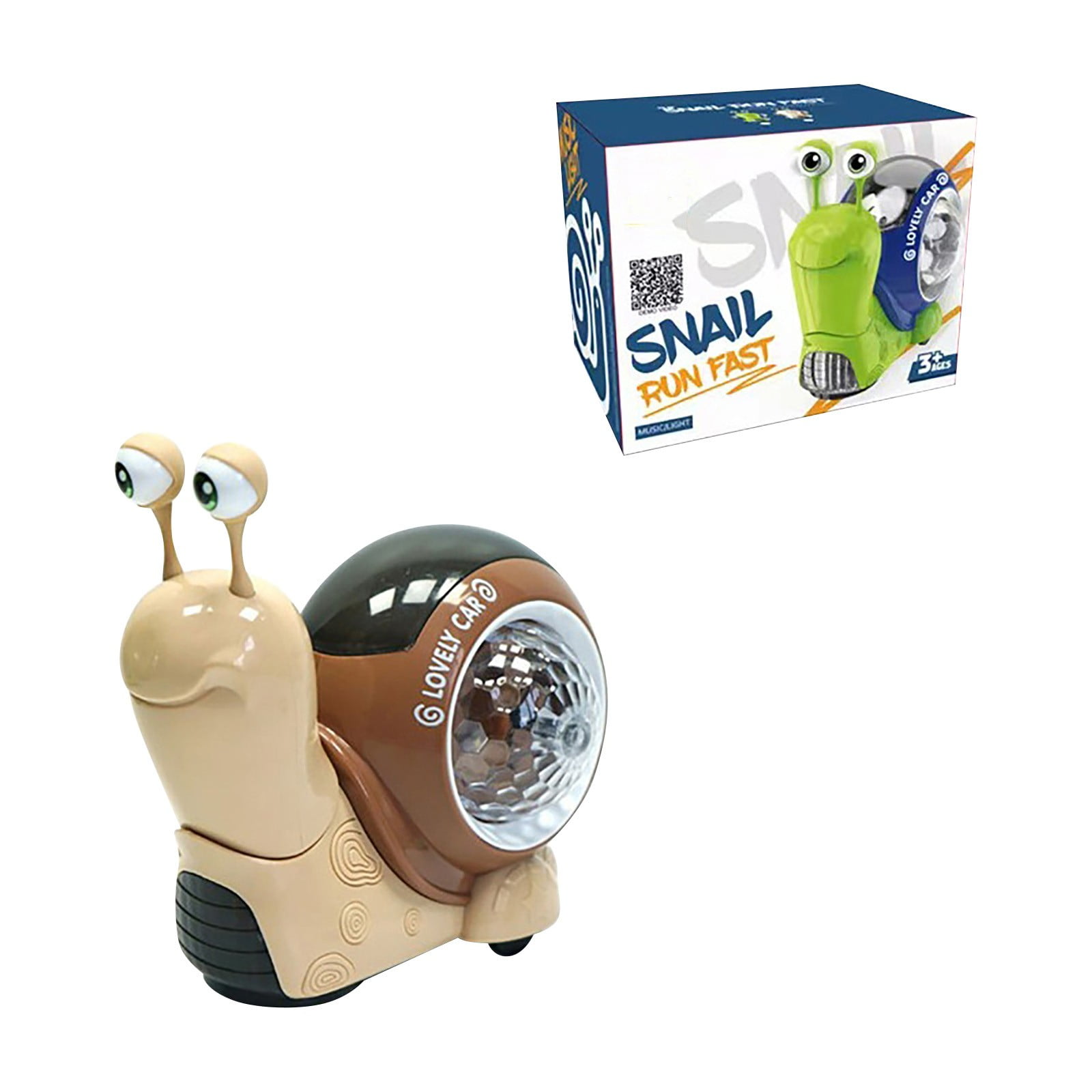Interactive Snail Toy with Light and Sound Effects for Kids, Battery ...