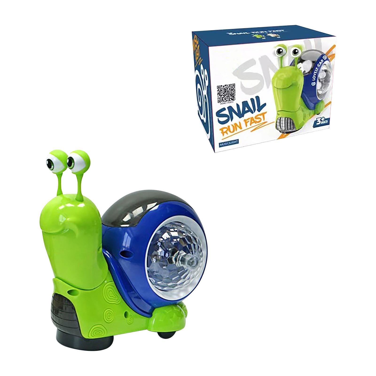 Interactive Snail Toy with Light and Sound Effects for Kids, Battery Operated, Educational Fun ...