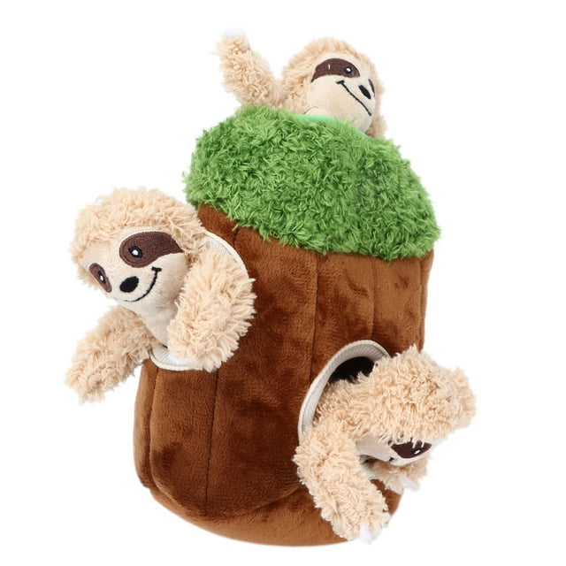Interactive Squeaky Dog Toys Plush Sloth Dog Toy, Sloth Hole Dog Toy ...