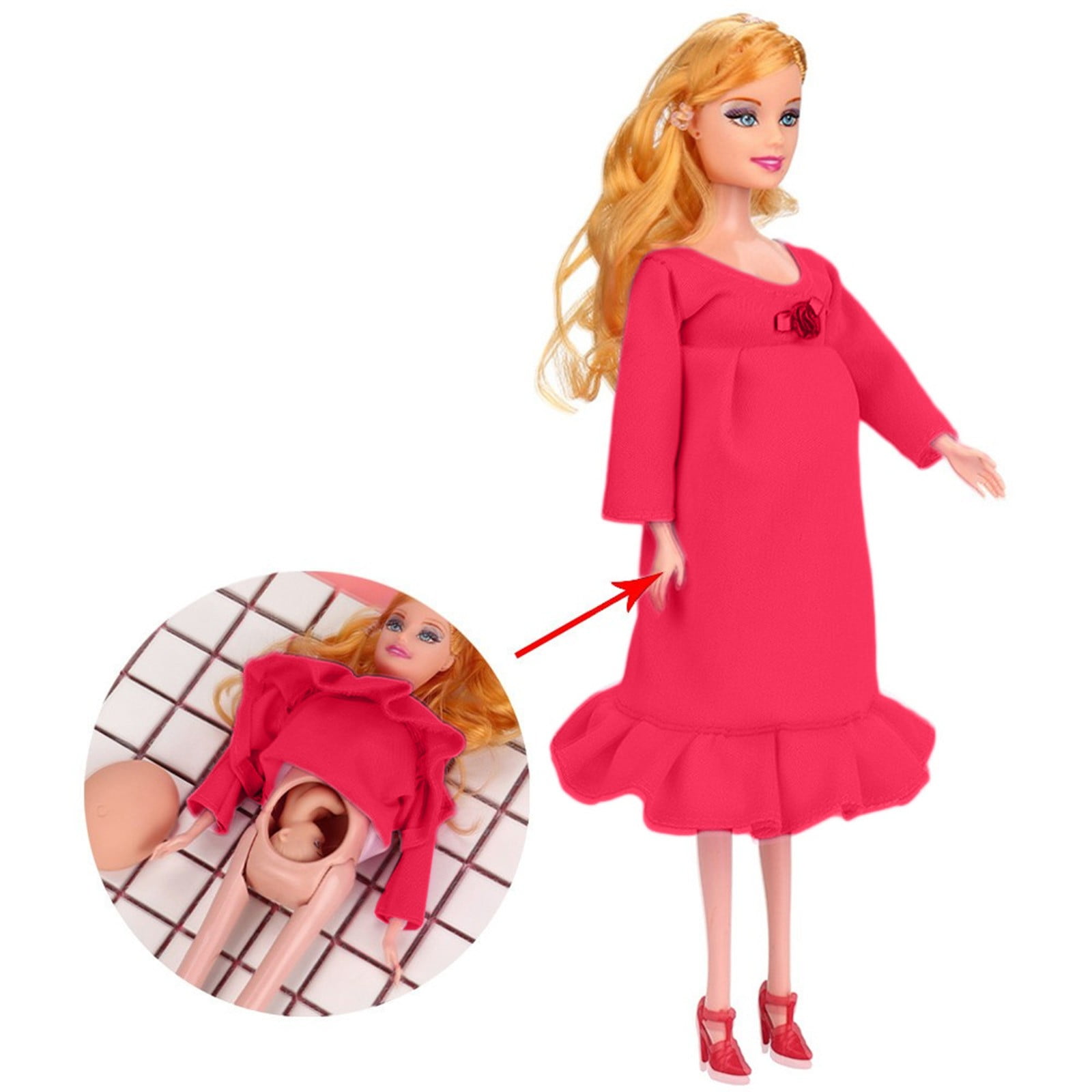 Interactive Surprise Mommy Doll Set 30cm Removable Belly Pregnant Doll ...