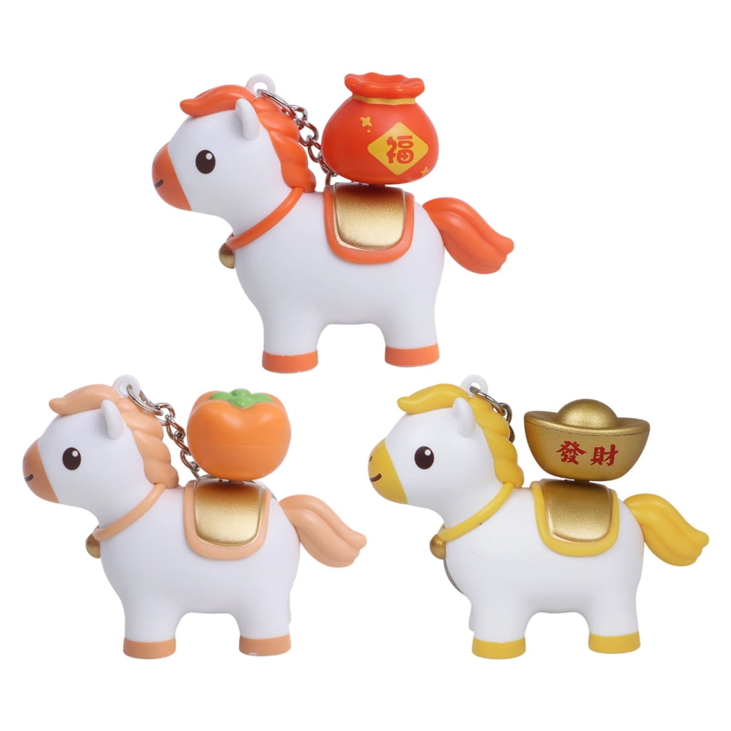 Interactive Talking Horse Keychain Funny Press Play Design Compact ...