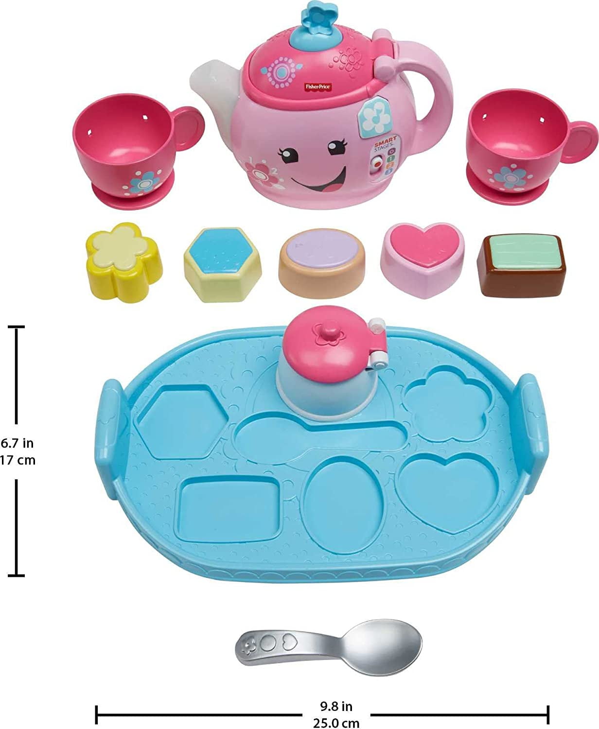 Interactive Toddler Toy Laugh & Learn Tea Set with Music & Lights for ...
