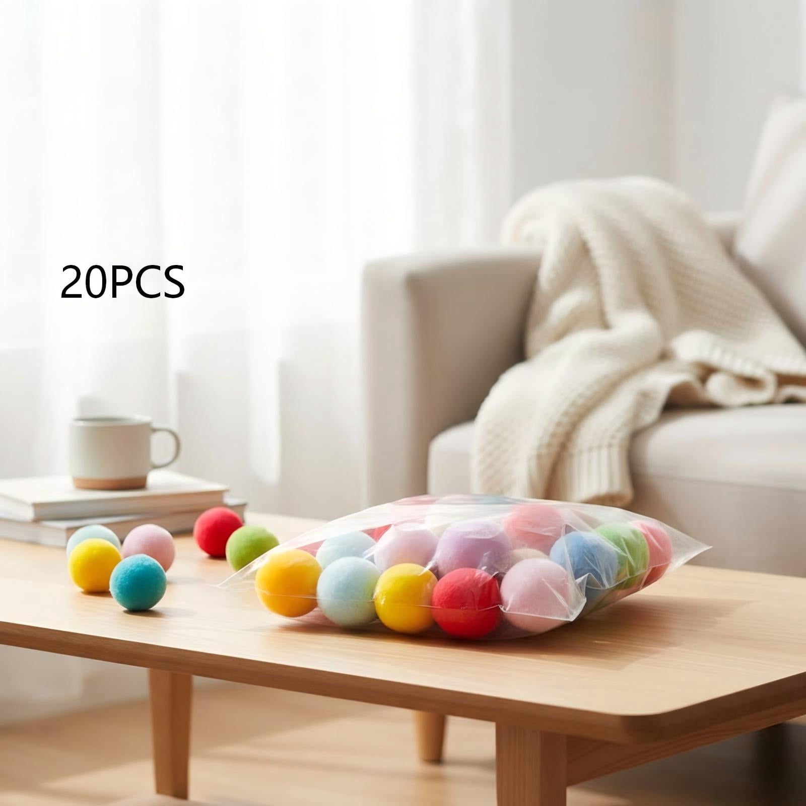 Interactive Toy for Pet Elastic Colorful Fuzzy Balls for Kitten Chasing ...