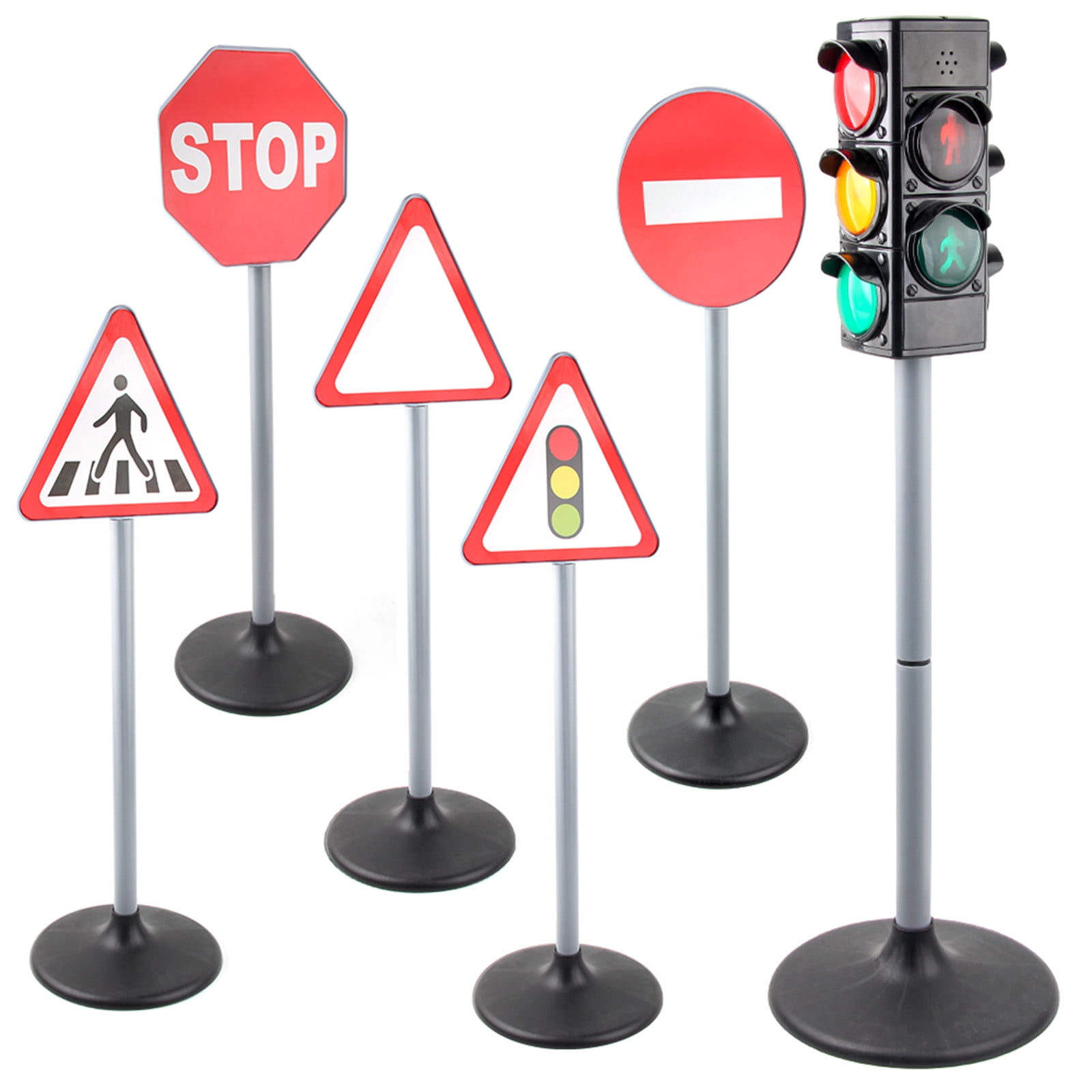 Interactive Traffic Light Toy for Kids - 4-Way LED Traffic Signal with ...
