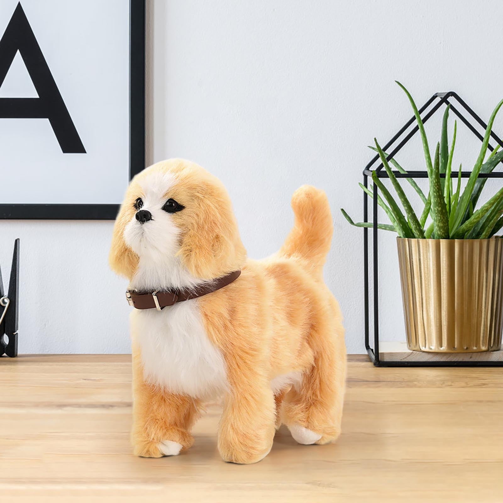 Interactive Walking Barking Toy Dog with Wagging Tail Music, Realistic ...