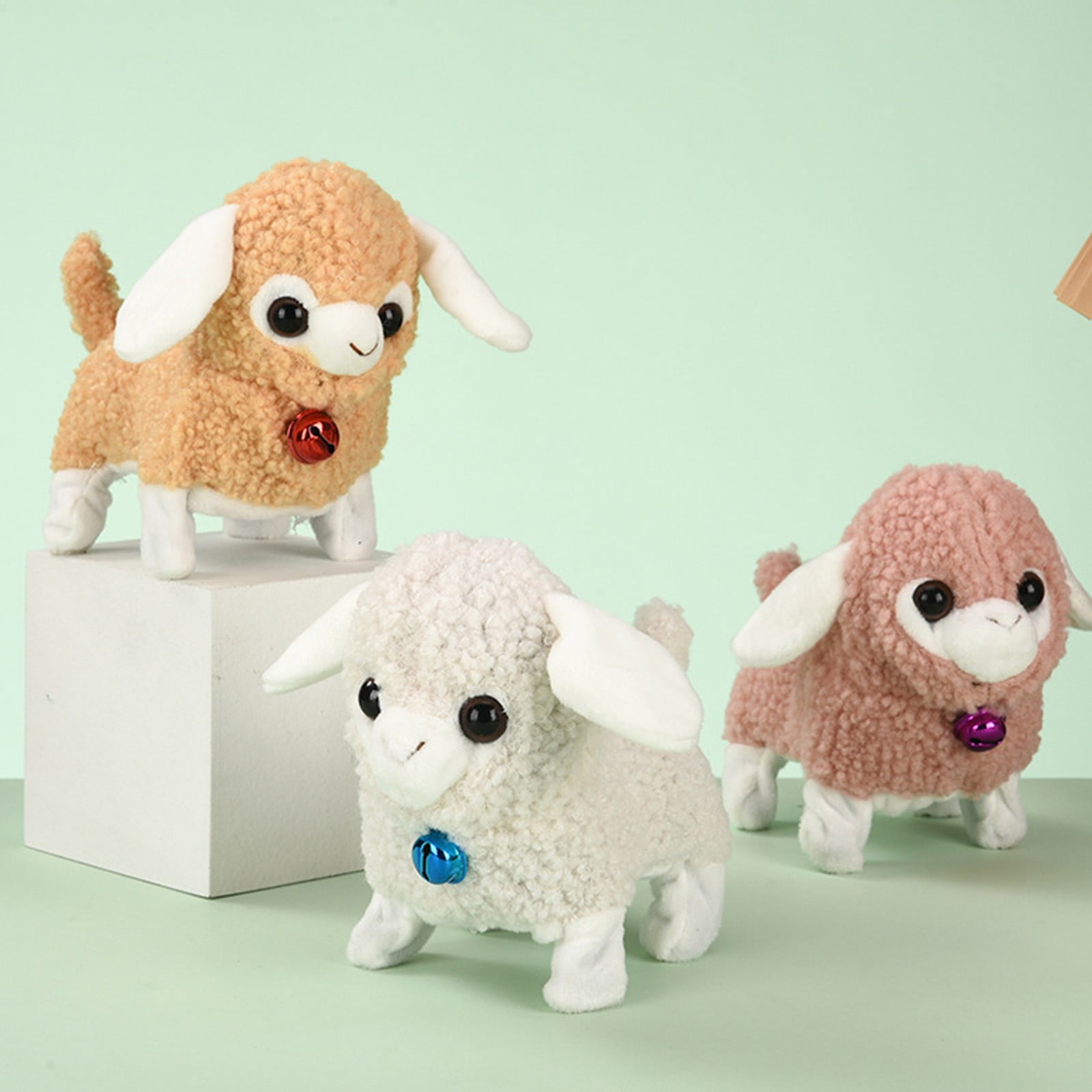 Interactive Walking Lamb Plush Toy | Simulated Wool | Power Operated ...