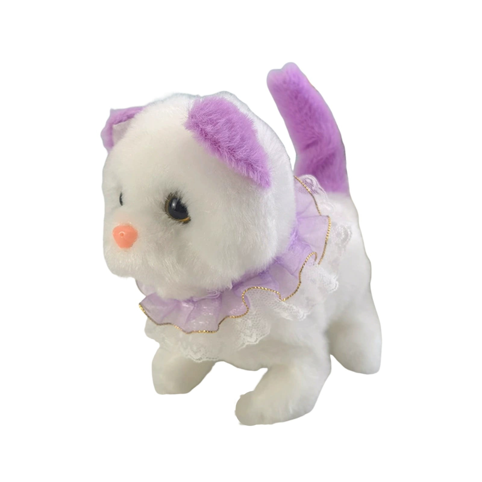 Interactive Walking Plush Cat Toy for Kids Soft, Adorable, Battery ...