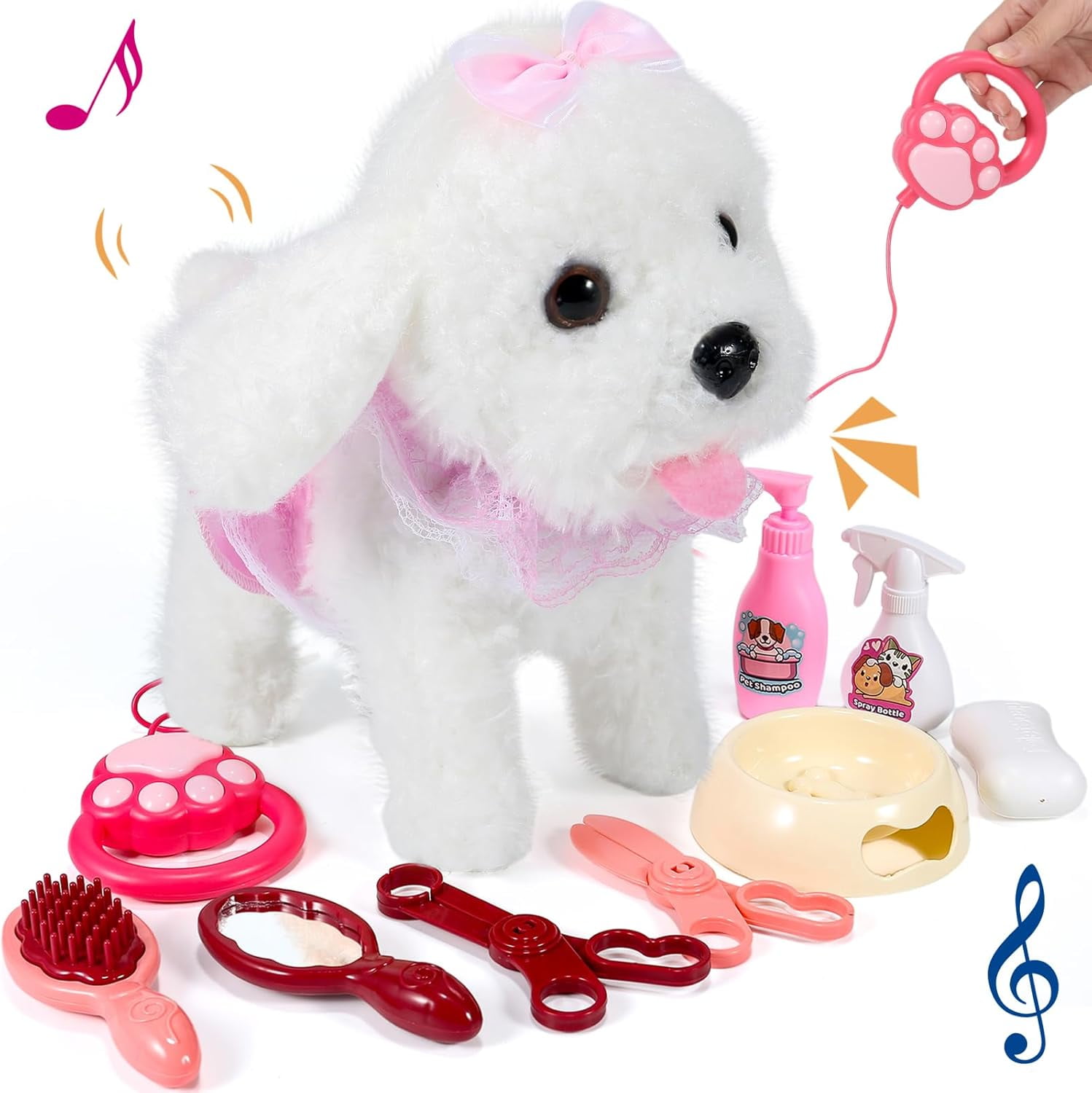 Interactive Walking Plush Puppy Toy Dog, Remote Control Electronic ...