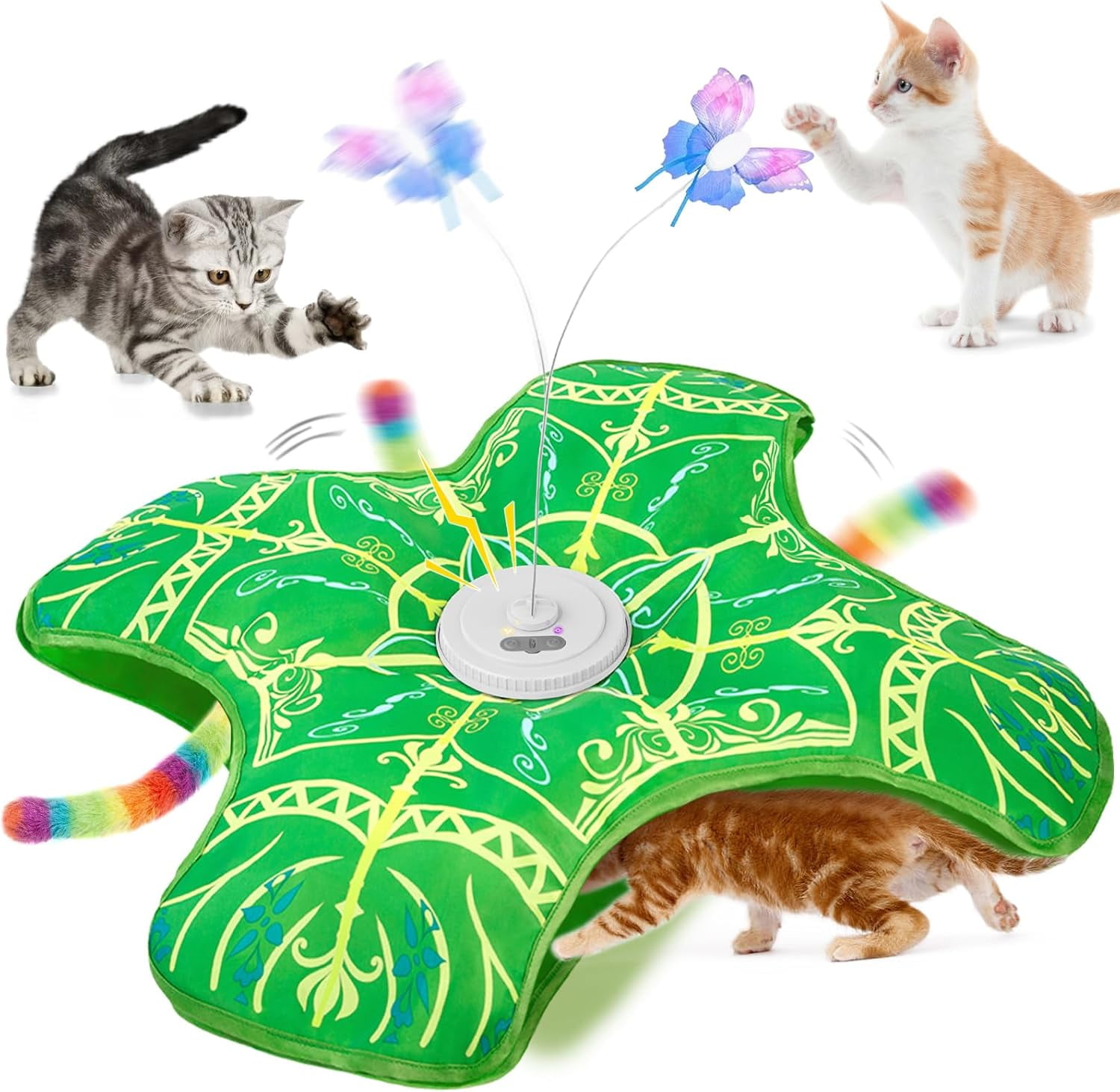 Interactive for Indoor Cats,[Newly Upgraded] Touch Activated and Seek Kitten for Bored Indoor ...