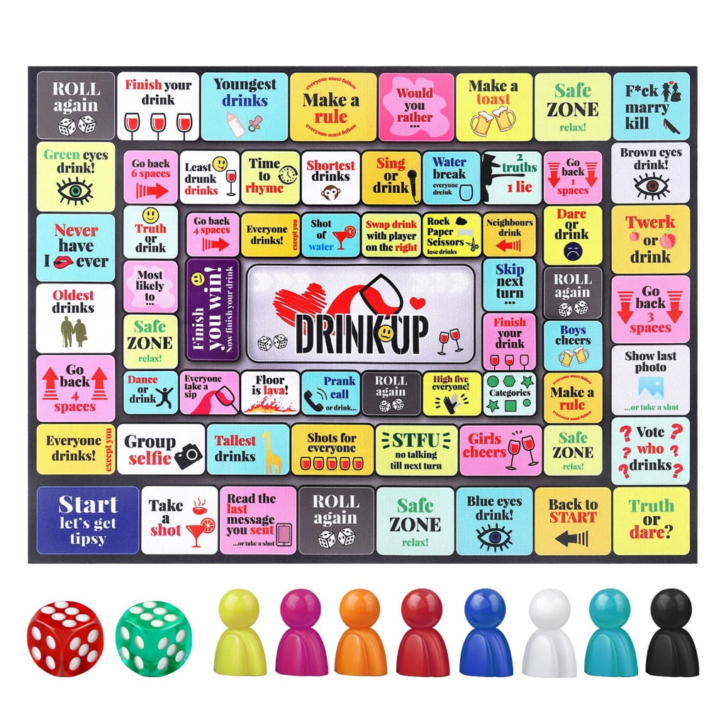 Interactively Party Table Mats With 8 Drinking Game Modes Rubber ...