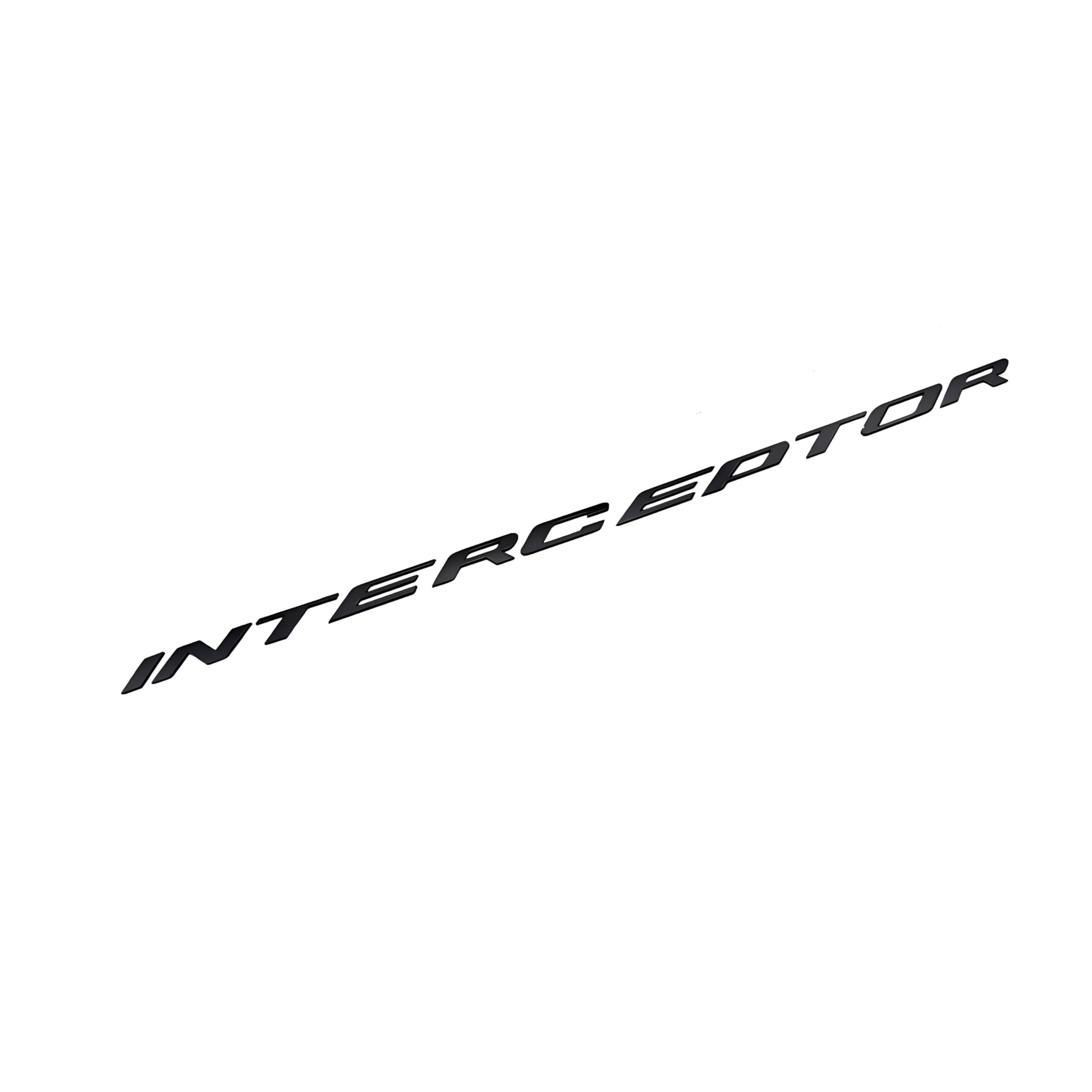 Interceptor 3D Metal Car Hood Decal Sticker, 3D Metal Car Engine Hood ...