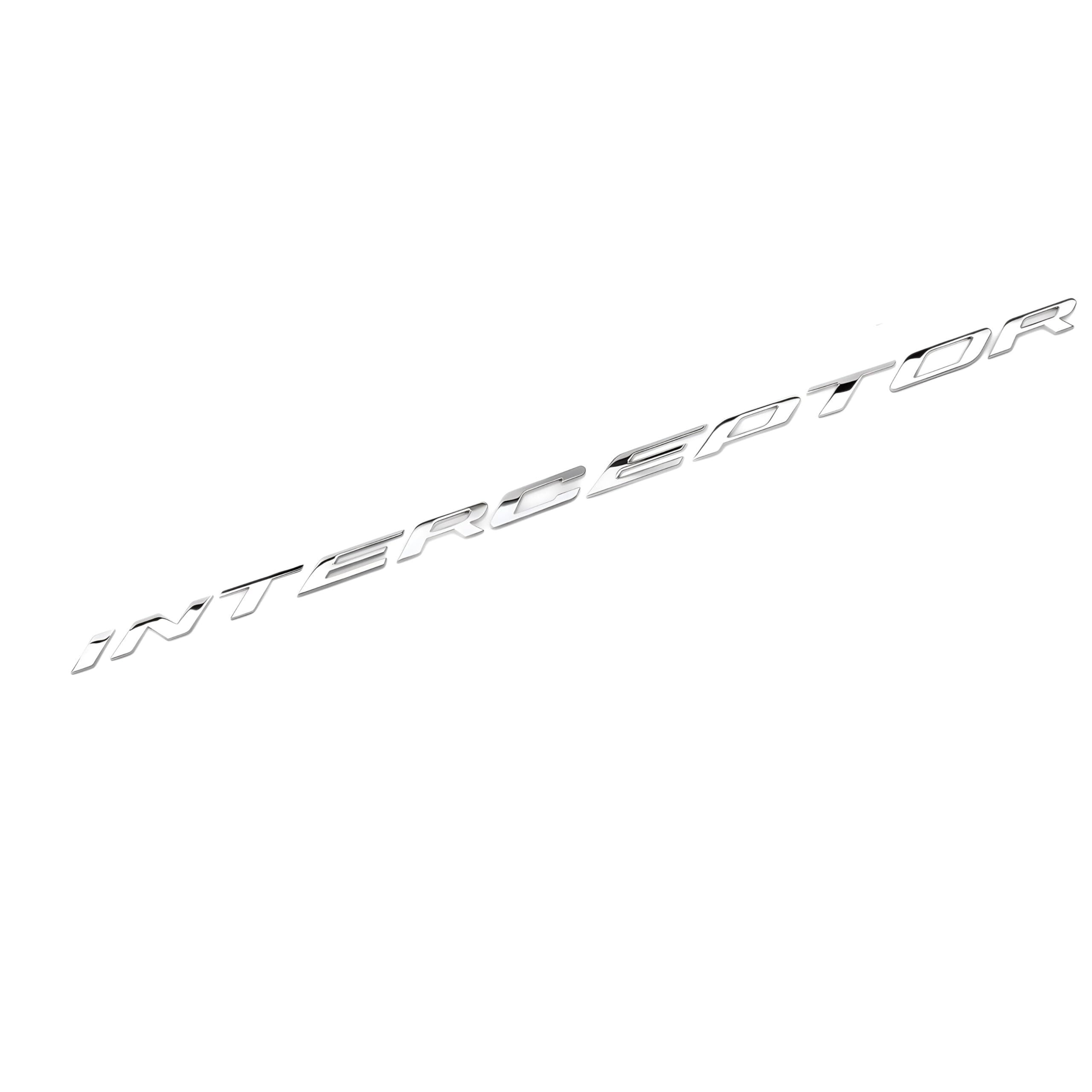 Interceptor 3D Metal Car Hood Decal Sticker, 3D Metal Car Engine Hood ...