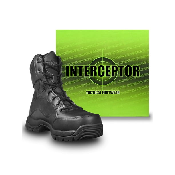 Interceptor Men's Force 6" Steel Toe Tactical Boots - Walmart.com