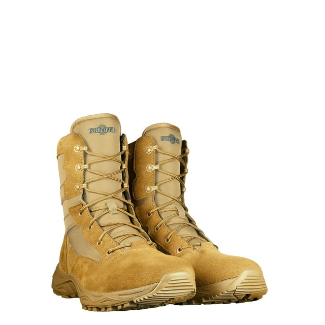 Interceptor Men's Frontier Tactical Work Boots, Coyote Brown - Walmart.com