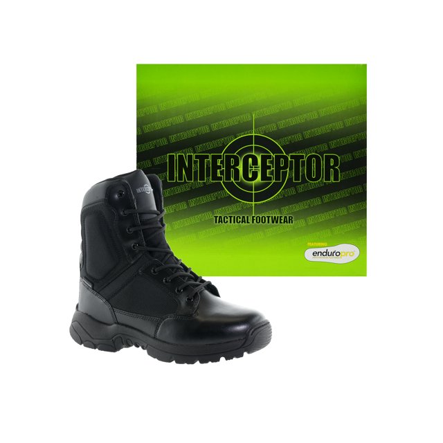 Interceptor Pilot Men’s Zippered Tactical Work Boots, Slip Resistant ...