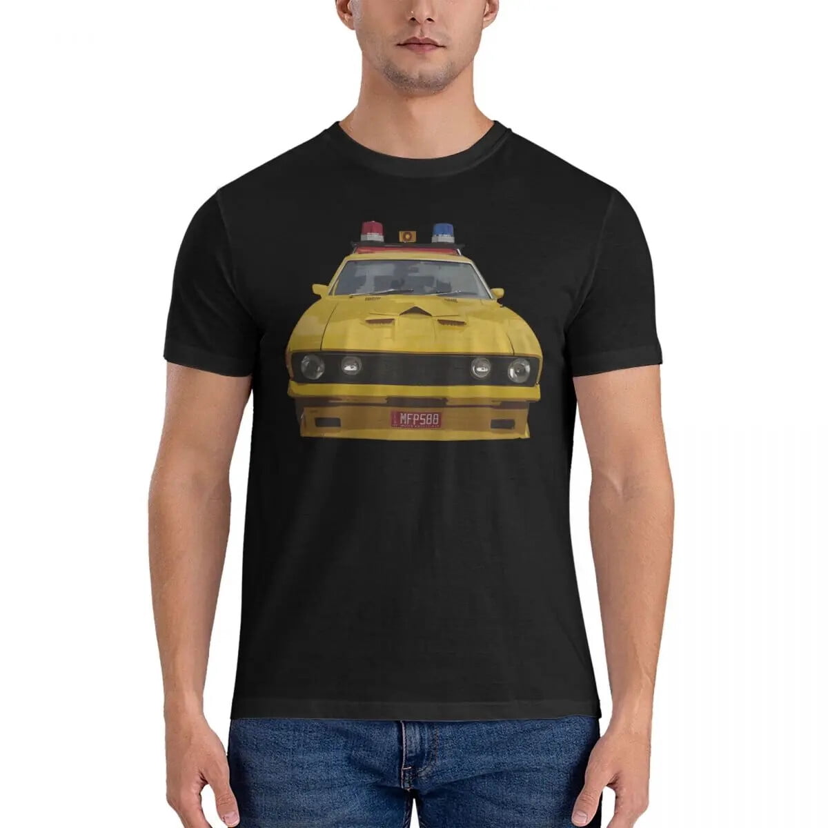 Interceptor_ T Shirts for Men Cotton Novelty T-Shirt Crewneck Mad Max ...