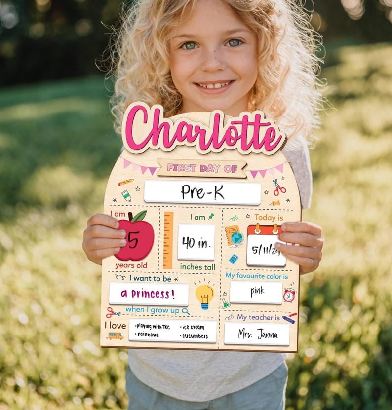 Interchangeable, Back to School Sign, 1st Day Last Day of School Prop ...