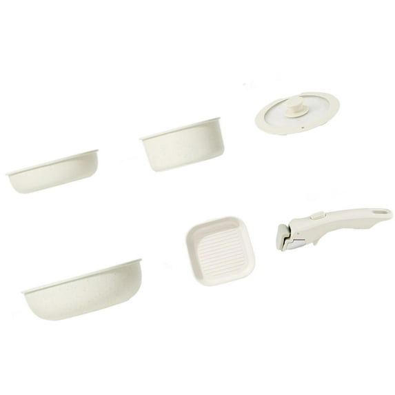 Interchangeable Handle Cookware Set Space Saving Aluminum Nonstick Pans ...
