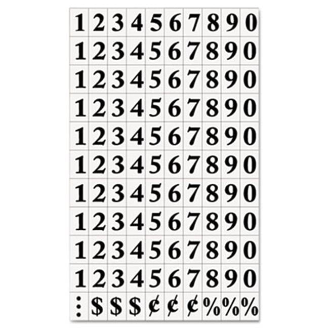 Interchangeable Magnetic Characters, Numbers, Black, .75 in.h - Walmart.com