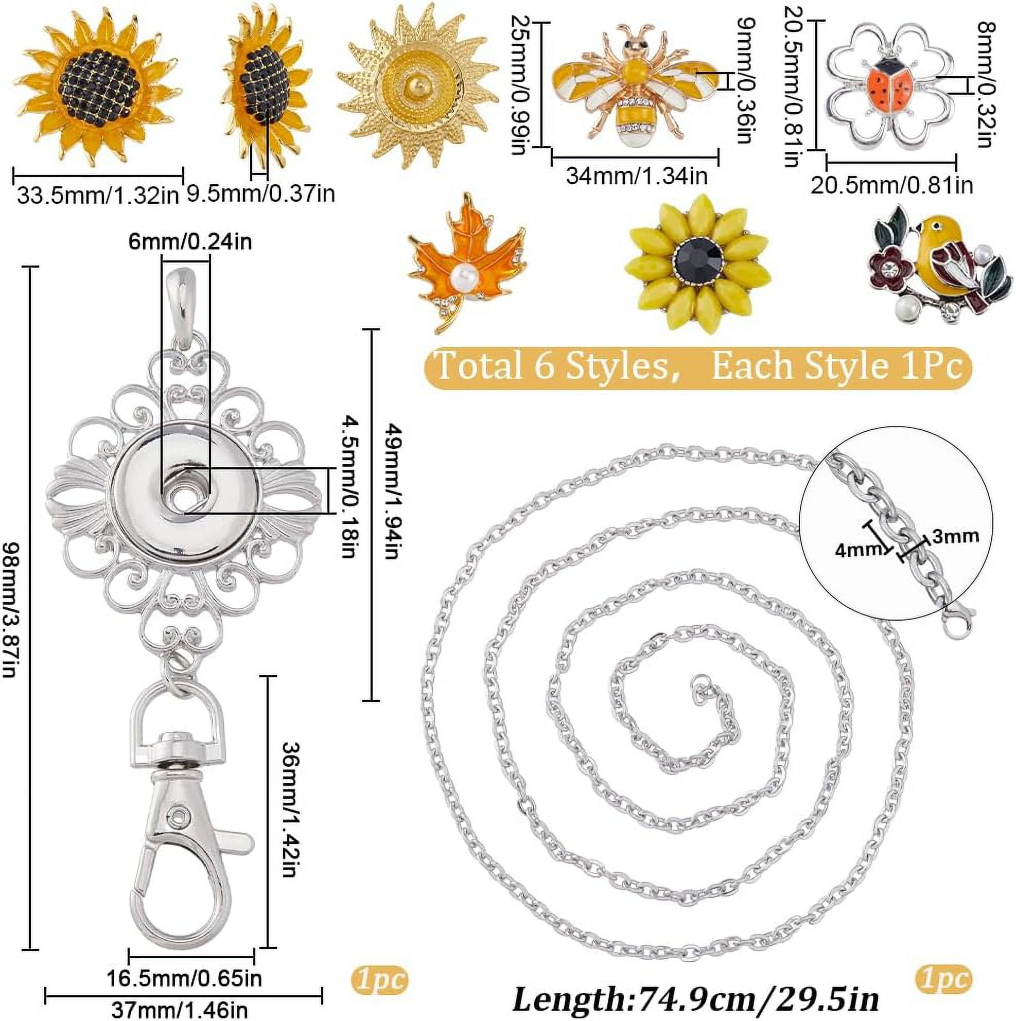 Interchangeable Office Lanyard ID Badge Holder Necklace Making Kit ...
