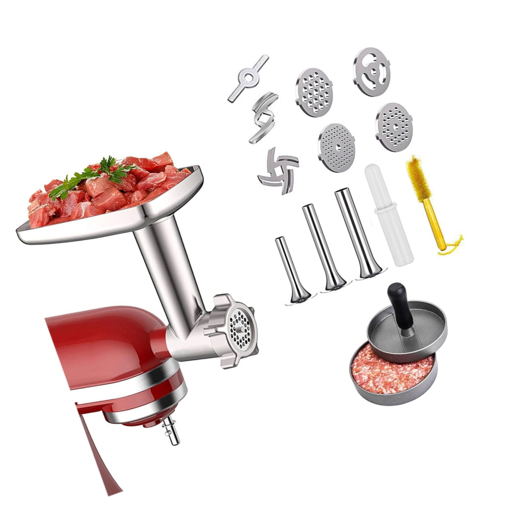Interchangeable Plates Meat Grinder Attachment Metal Material for Stand ...