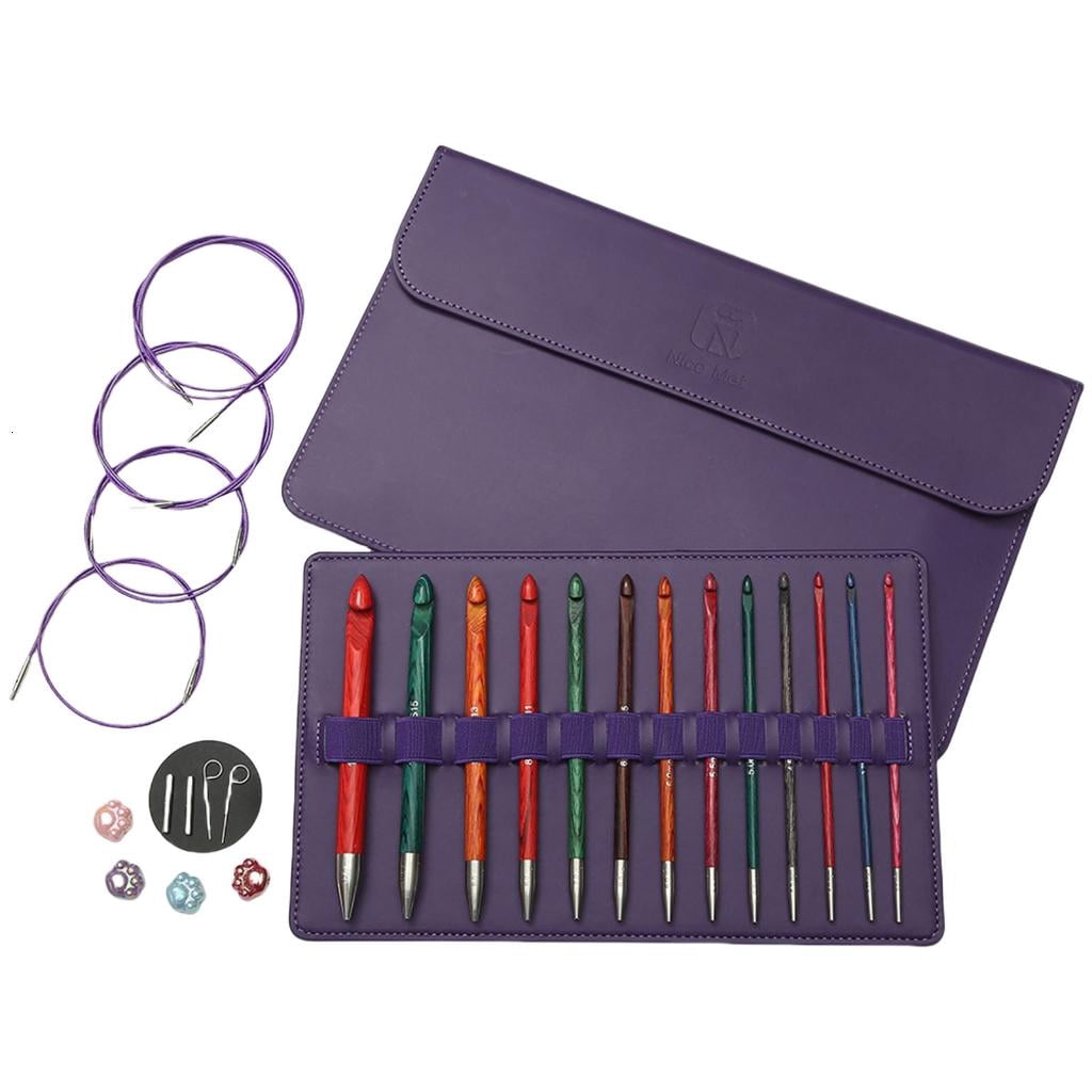 Interchangeable Tunisian Crochet Hook Set 3.5mm-12.0mm Knitting Needle ...