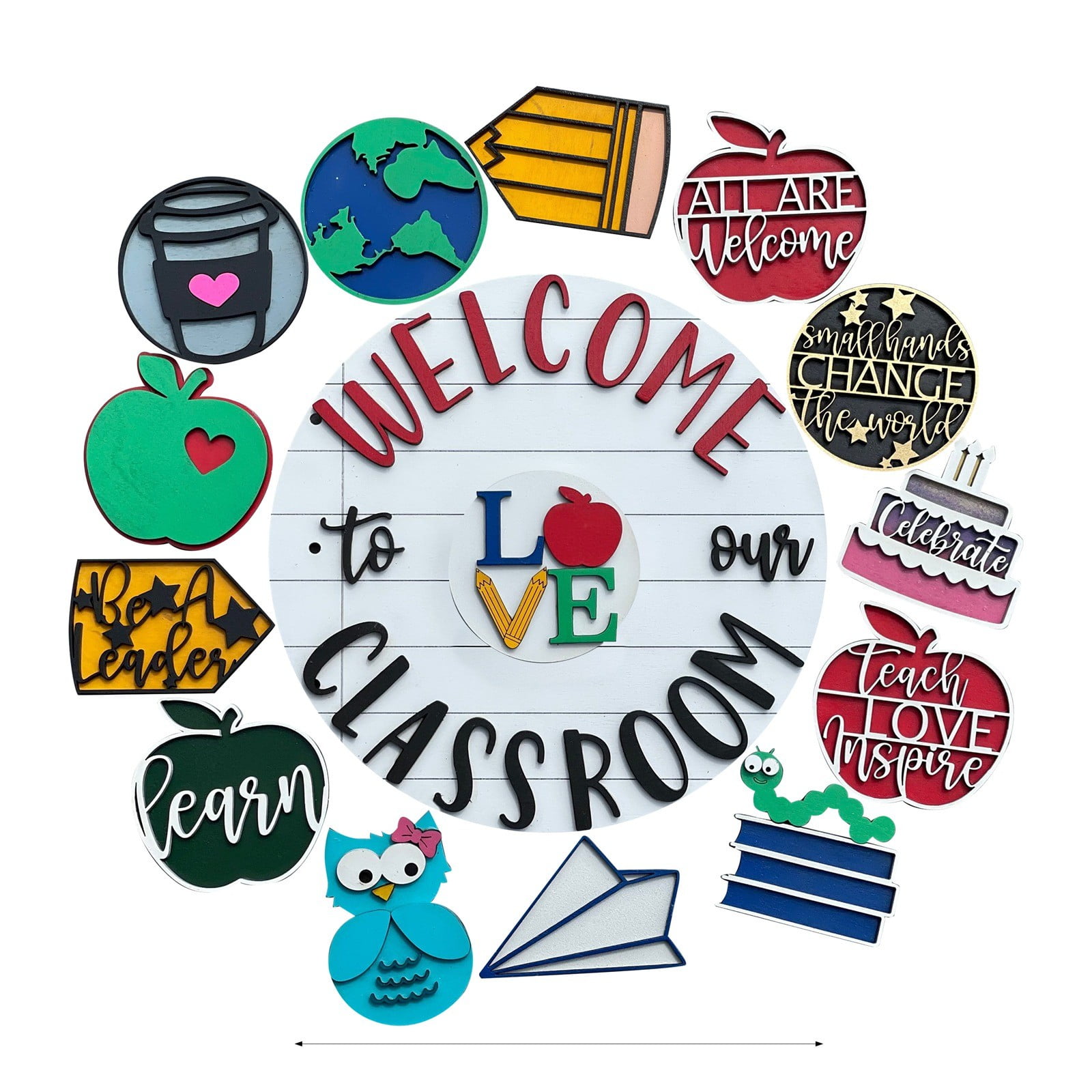 Interchangeable Welcome Sign for Front Door, First Day Of School Signs ...