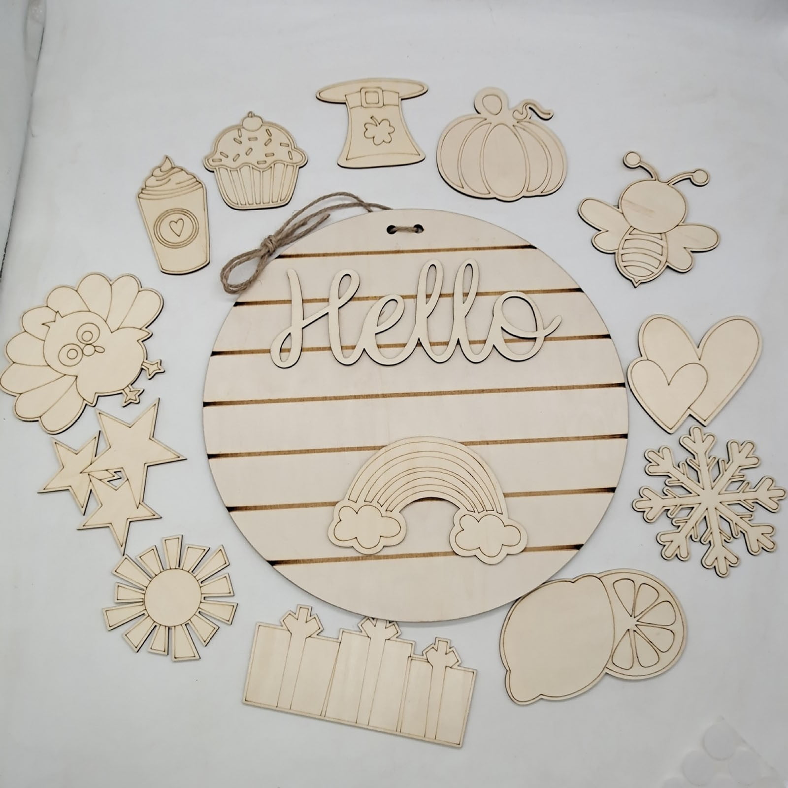 Interchangeable Welcome Sign With Interchangeable Porch DIY Door ...