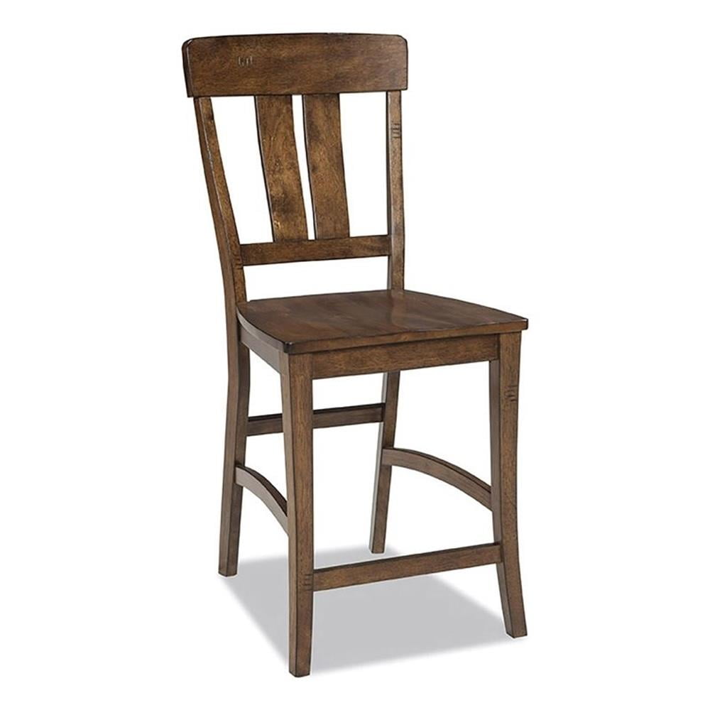Intercon-Bar stool, Splat Back w/Wood Seat in Copper (Set of 2 ...