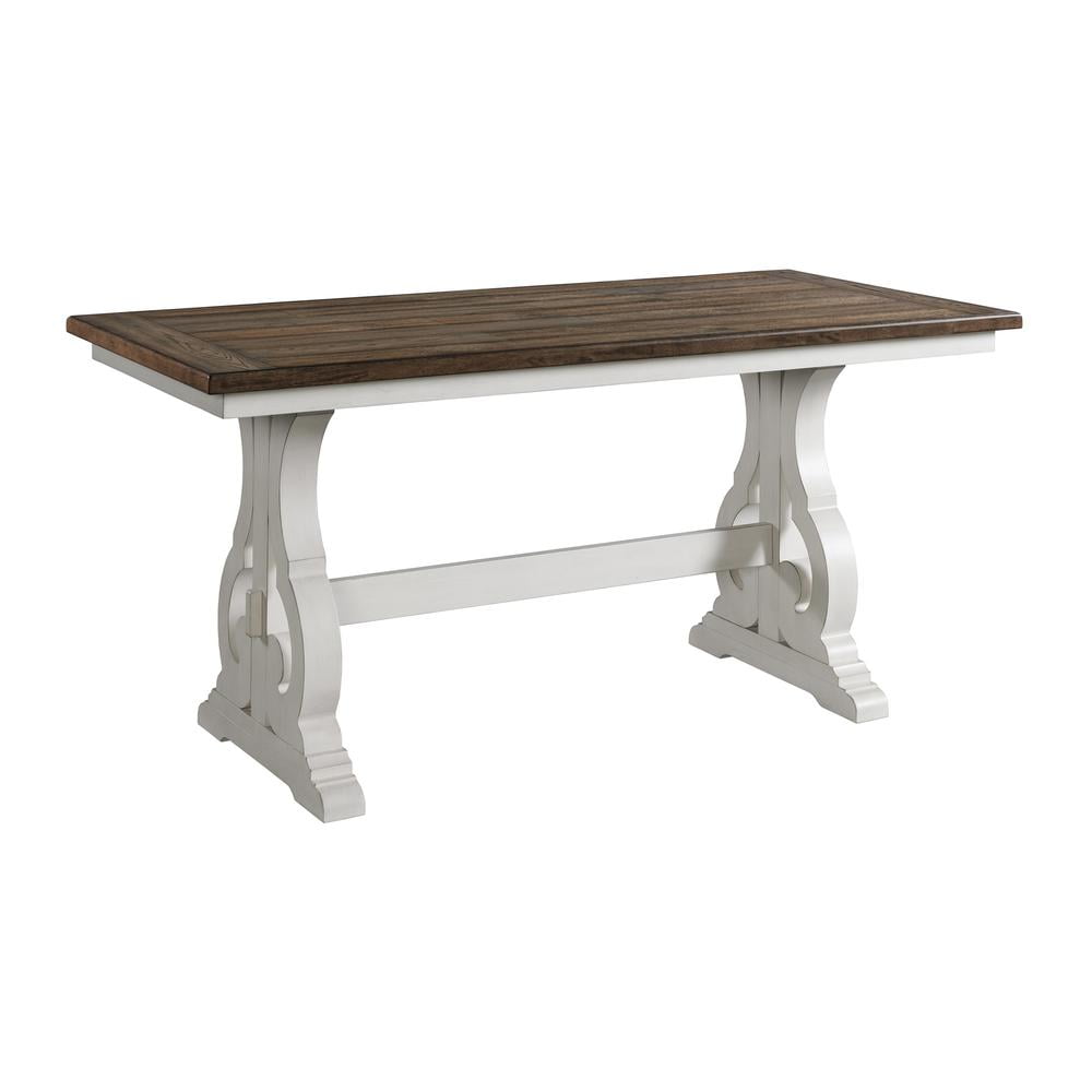 Intercon Furniture Drake Rustic White Dining Table with Leaf ...
