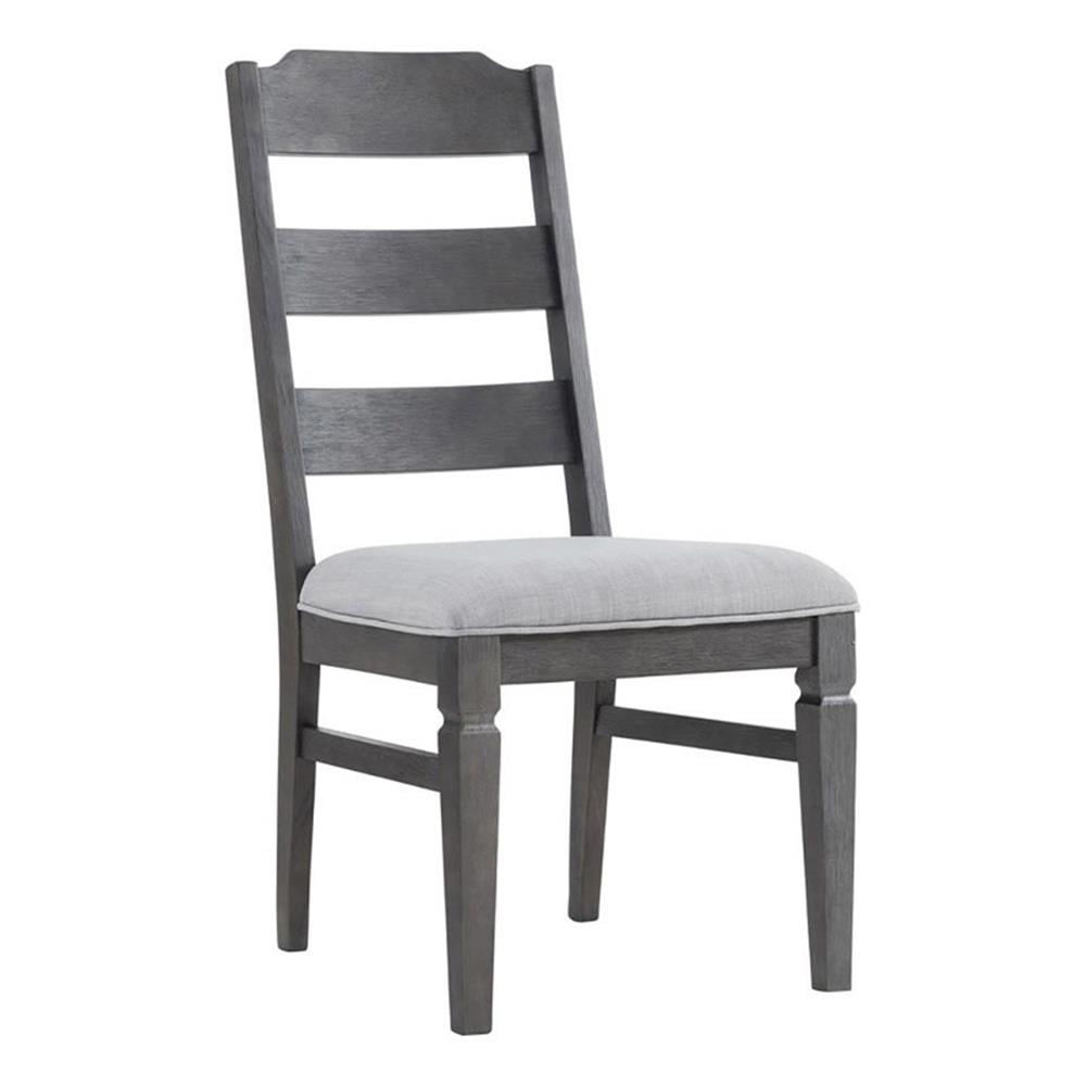 Intercon Furniture Foundry Transitional Wood Chair in Pewter (Set of 2 ...