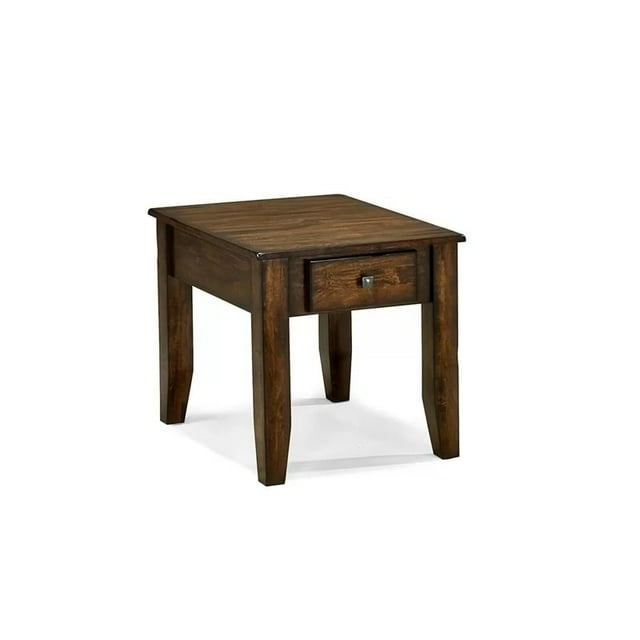 Intercon Furniture Kona Solid Mango Wood End Table in Raisin Brown ...