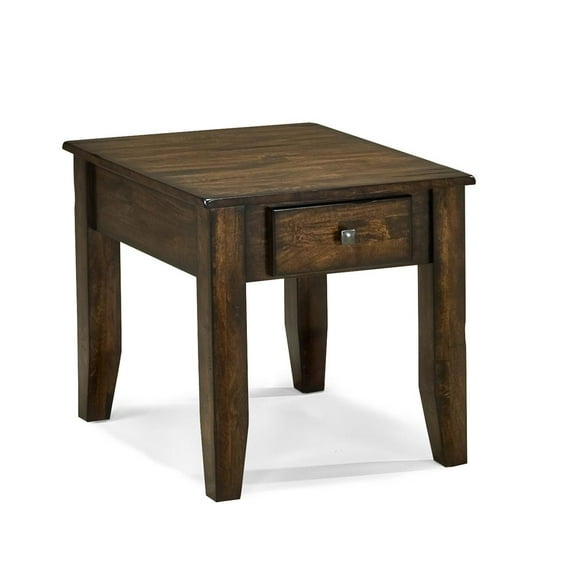 Intercon Furniture Kona Solid Mango Wood End Table in Raisin Brown ...