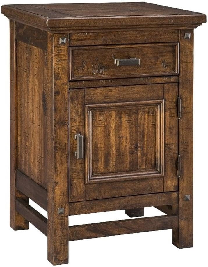Intercon Wolf Creek Drawer and Cabinet, Vintage Acacia Nightstand ...
