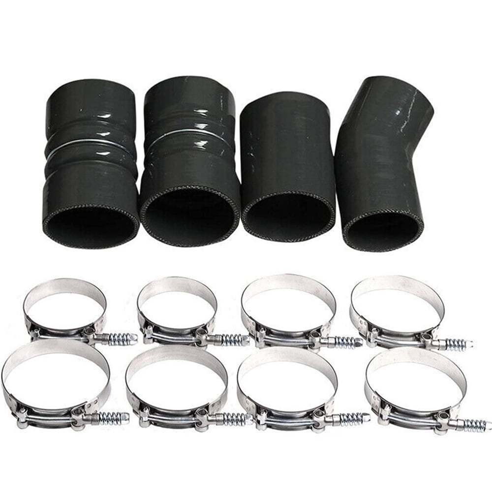 Intercooler Pipe & Boot Clamps Kit Black For Ford F250 F350 6.0L Diesel ...