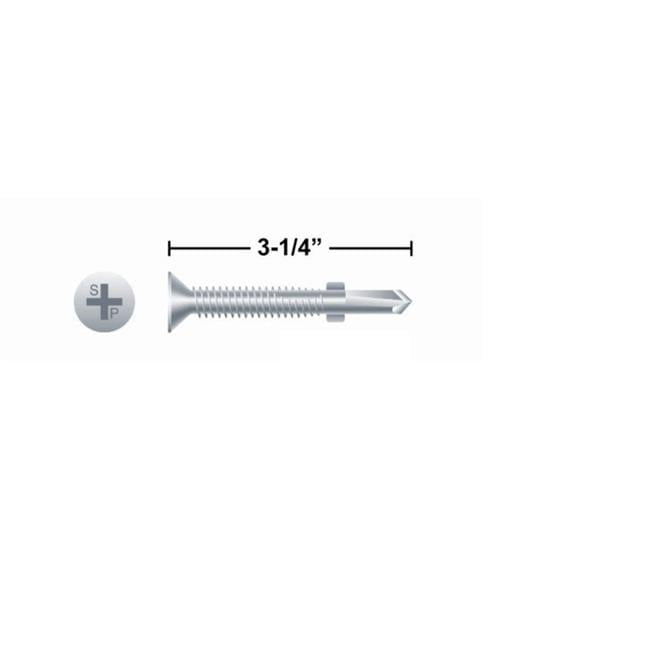 Intercorp SDPRF1452Z 0.25-20 x 3.25 in. Phillips Flat Head Reamer Self ...