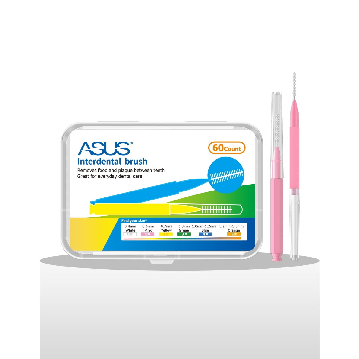 Interdental Brush Straight Handle Interdental Brush 60 PCs/Box Cleaning ...