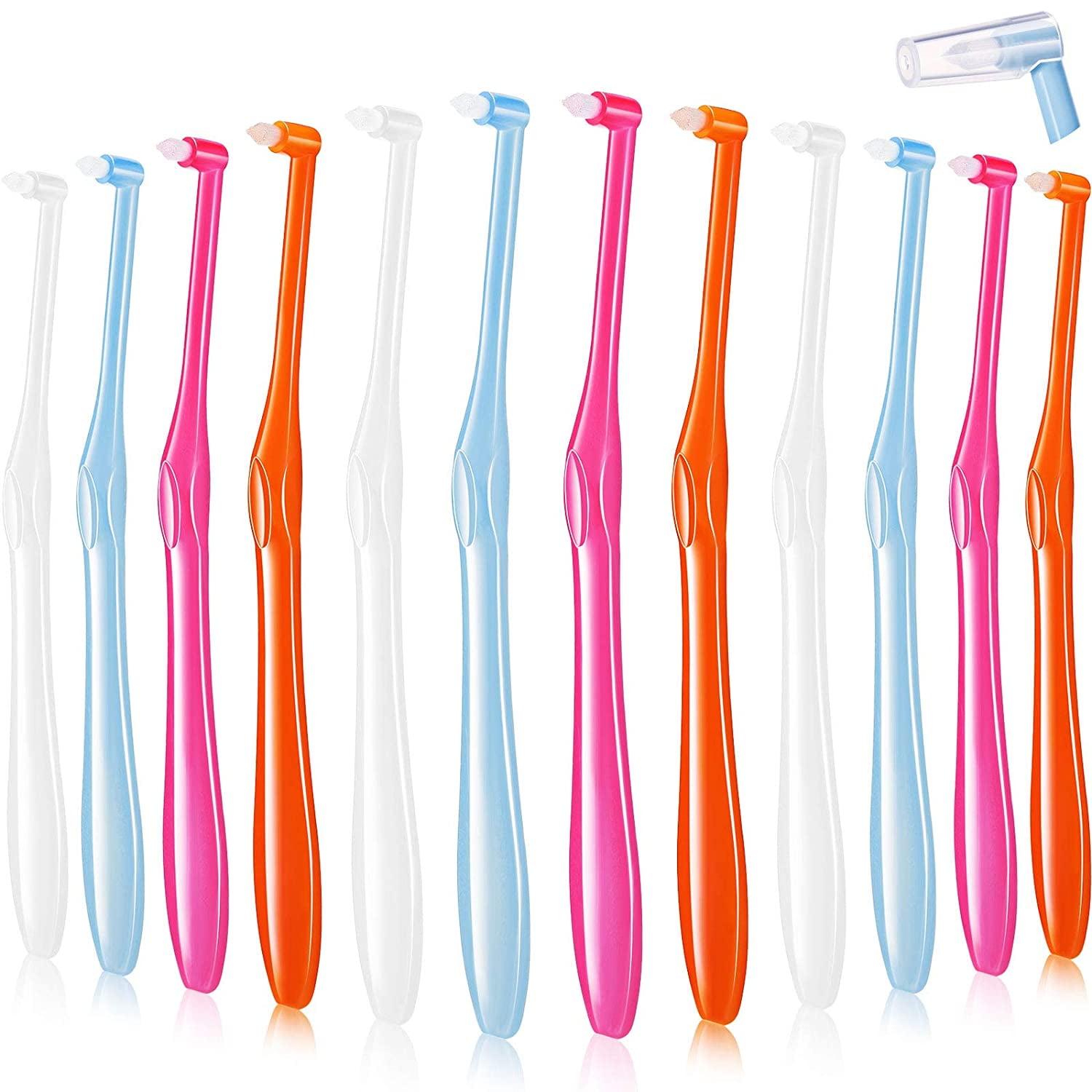 Interdental Brushes, Tooth Stain Remover Tufted Toothbrush End Tapered ...