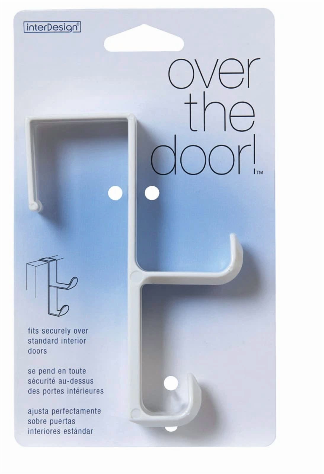 Interdesign 5-1/2 In. L White Plastic Medium Over The Door Hook 1 Pk ...