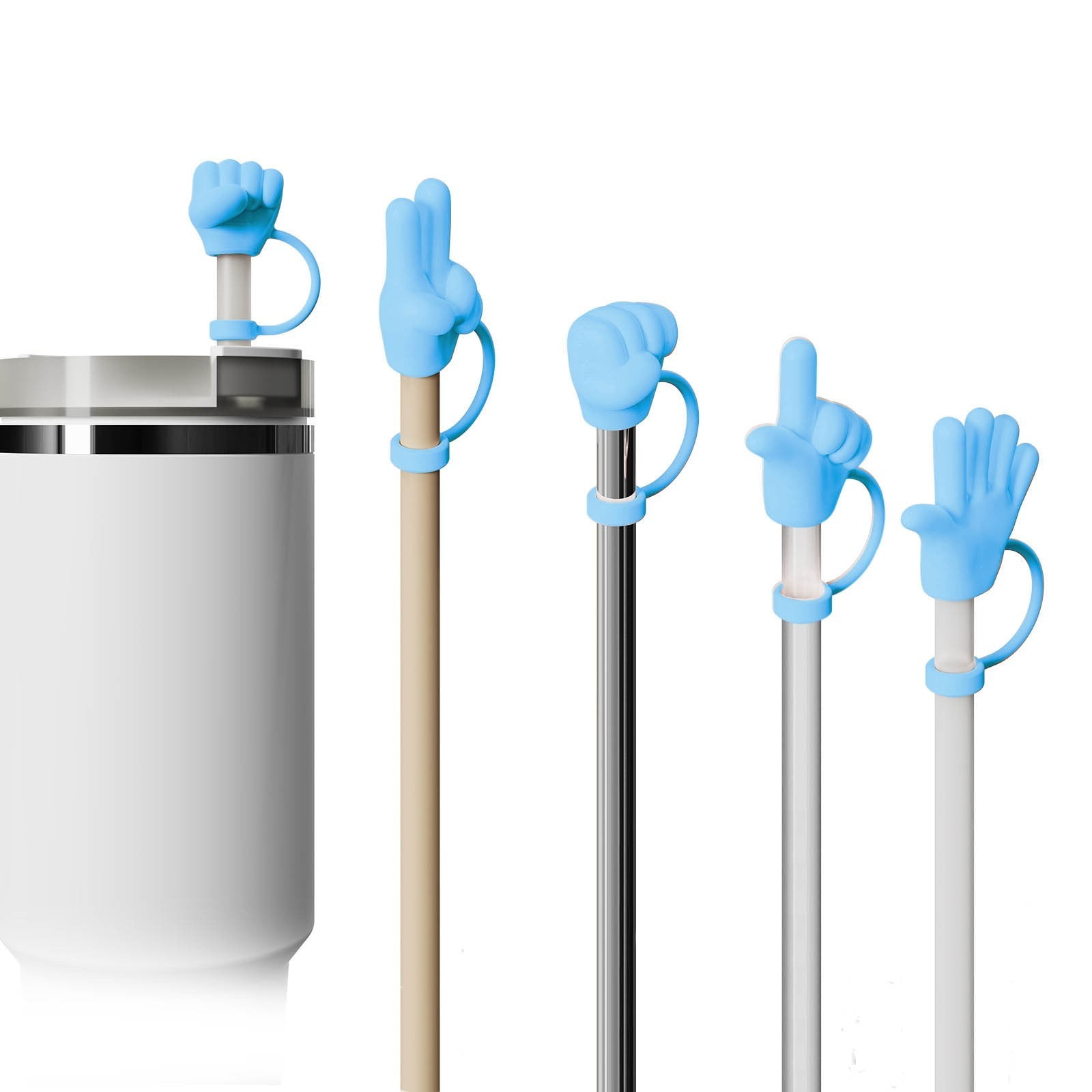 Interest Gesture Straw Cap – Fun and Interactive Straw Cap for Bottles ...