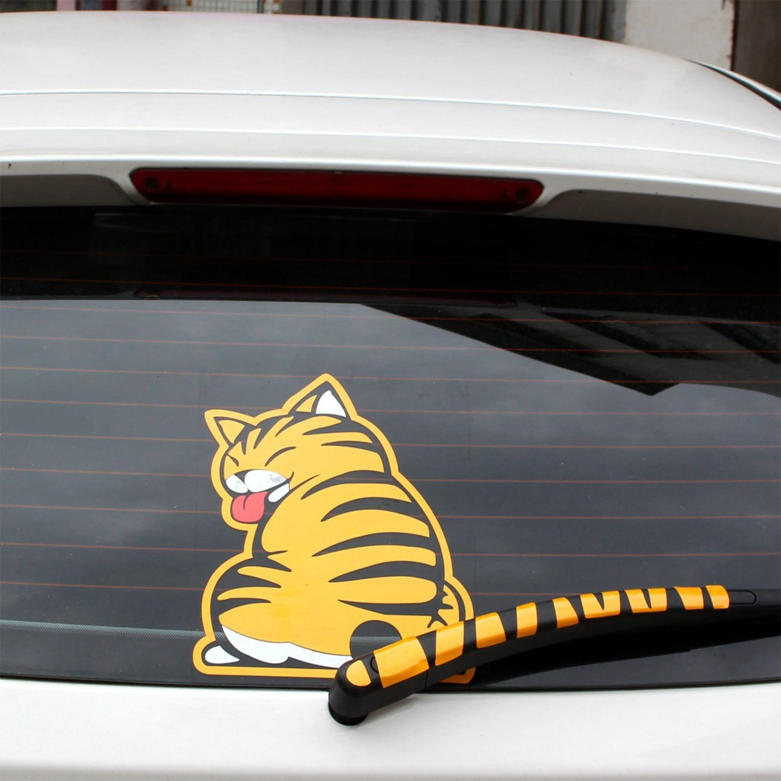 Interesting Car Rear Window Stickers, Car Windshield Wiper Sticker, 3D ...