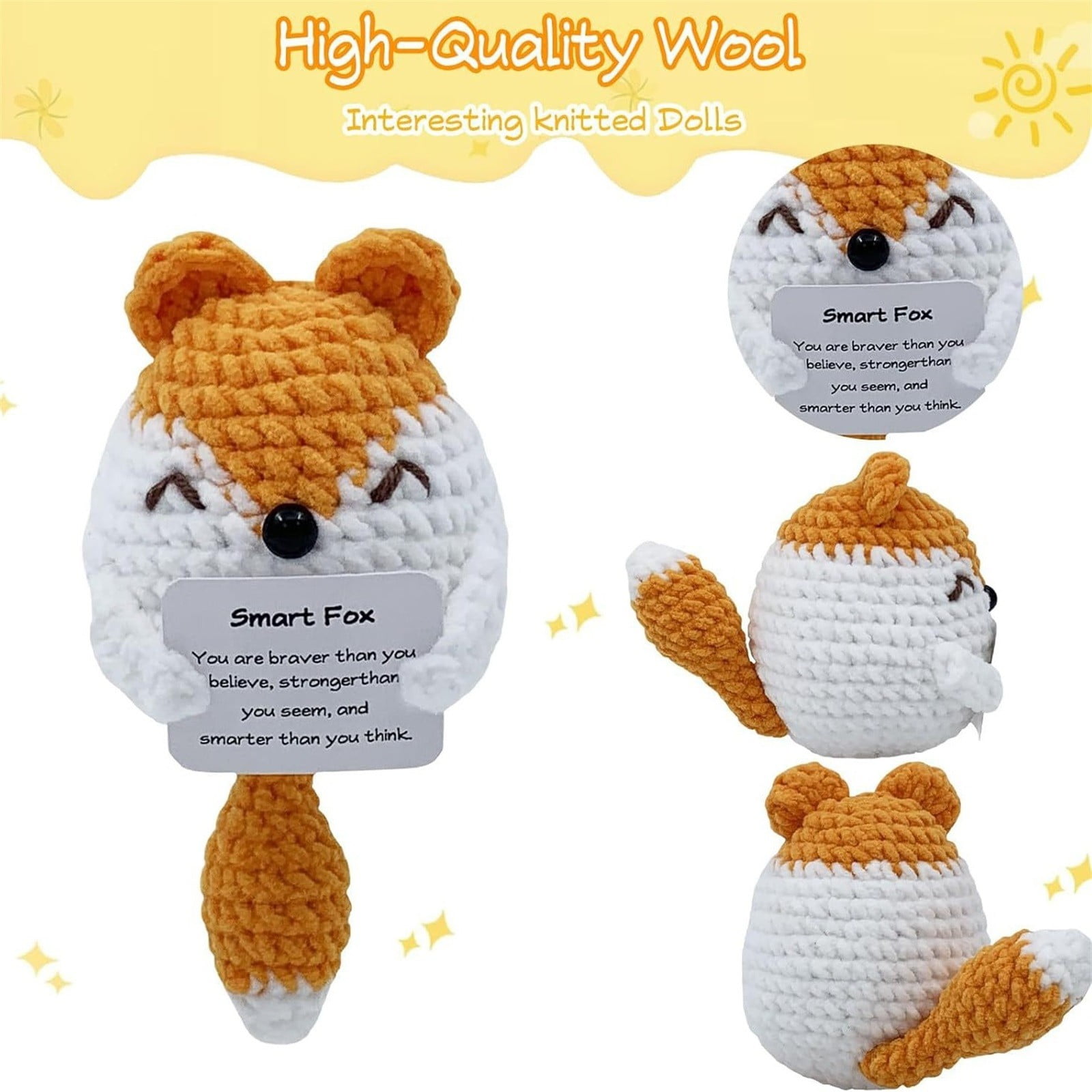 Interesting Positive Crochet Fox Crochet Doll - Walmart.com