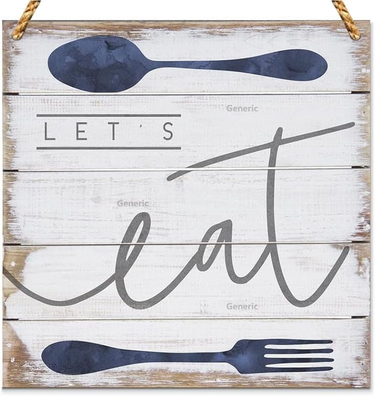 Interesting Sign Let's Eat Sign Kitchen Sign Dining Room Spoon Fork ...